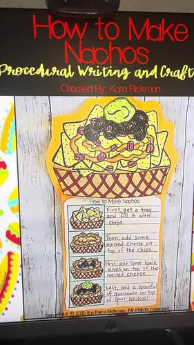 How to Make Nachos: Procedural Writing Craftivity | TPT