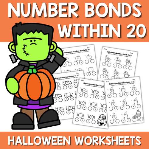 Halloween Number Bonds to 20 | Part Part Whole Addition Subtraction 2nd ...