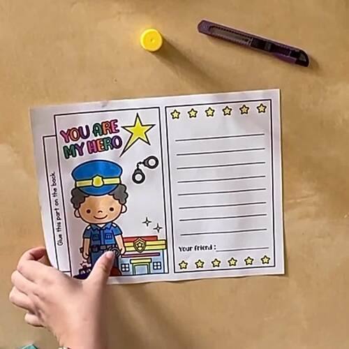 Police Officer Thank-You Card Craft – Law Enforcement Appreciation Day ...