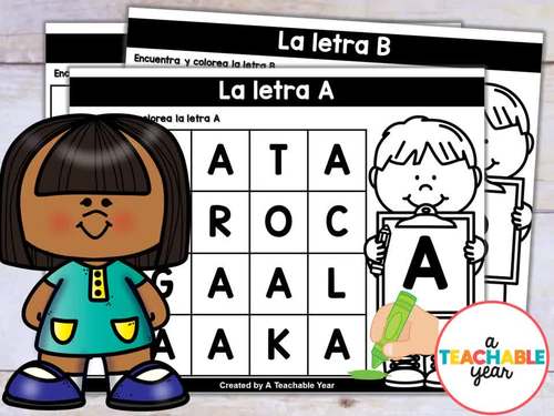 Spanish Alphabet | Find the Letters of the Alphabet by A Teachable Year