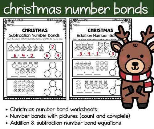 Christmas Number Bonds | Christmas Number Bonds to 20 | Addition ...