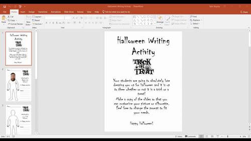"What Should my Teacher be for Halloween?" Editable Writing Activity