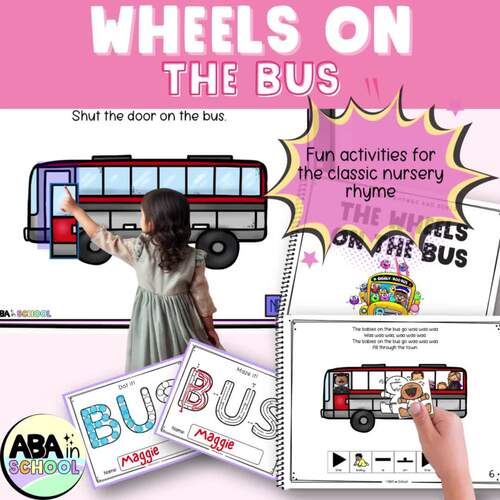Wheels on the Bus Fall adaptive books - Circle time visuals Toddler ...