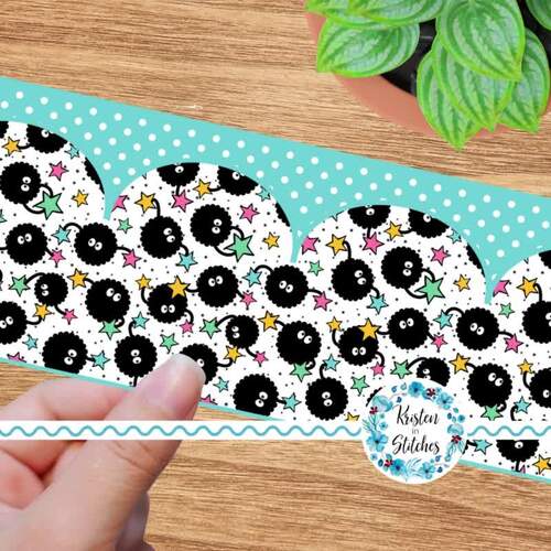 Soot Sprites Printable Bulletin Board Borders Edges PDF PNG 4 Colors