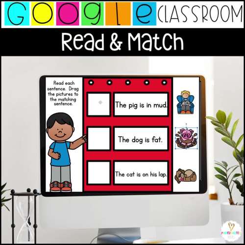 Google Classroom™ Distance Learning Read and Match Slides Digital Learning