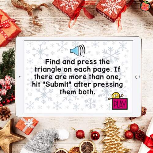 Find the Christmas Shapes | BOOM CARDS with audio | TRIANGLE | TPT