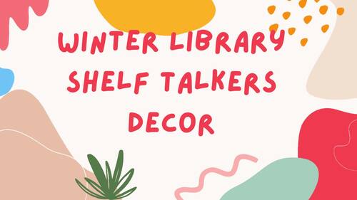 Winter Book Talker Shelf Tags for School Library Displays – Printable ...