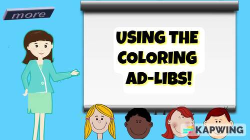 FREE SAMPLE 2nd and 3rd Grade Coloring Pages Ad Libs Writing Worksheets ...