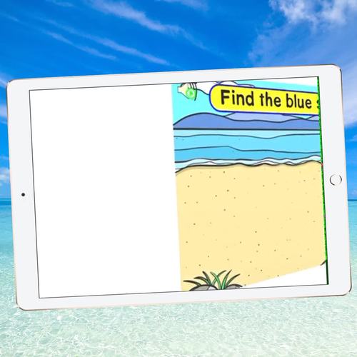 Find the BLUE Color Recognition | BOOM CARDS with audio | Beach | TPT