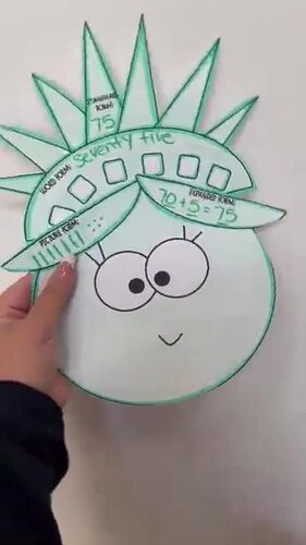 Statue of Liberty Math Place Value Craft by The Teaching Diva Corner