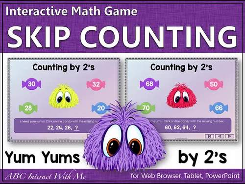 Skip Counting by 2 Interactive Math Game {Yum Yums} by ABC Interact With Me