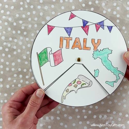 Italy Spinner Craft | Geography Activity | Italy Landmarks & Culture ...