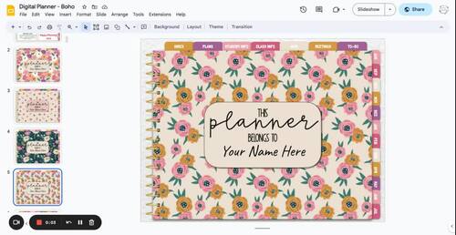 Google Slides Digital Teacher Planner | Digital Planner Fully Editable