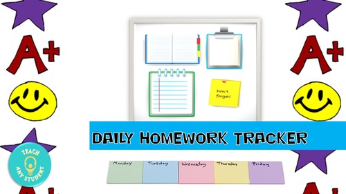 Daily Homework Tracker by TEACH ANY STUDENT | TPT