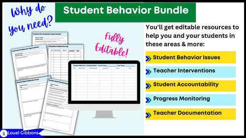 BUNDLE, Secondary Student Behavior Forms, Student Reflection Sheet ...
