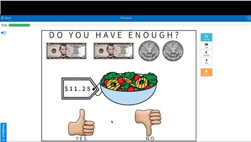 Summer Life Skills Money Math Yes and No Printable Task Cards & Boom Cards™