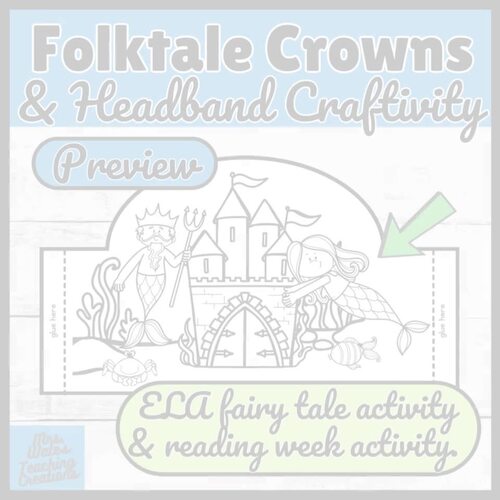 The Little Mermaid Crown Craft – Book Character Activity & Fairytales ...