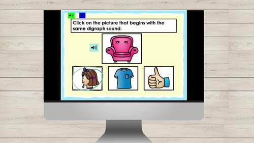 Beginning Digraphs Picture to Picture Match (Boom Cards with Audio)