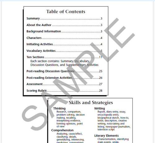 Chinese Cinderella Novel Units® Teacher Guide Novel Study | TPT