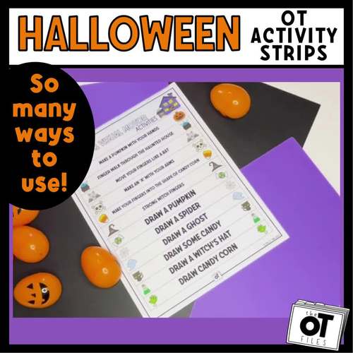 HALLOWEEN OT Activity Strips Printable by the OT files | TPT