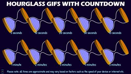 Hourglass Timer GIFs with Countdown - Animated GIFs Clipart – Blue sand ...