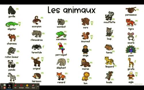 FRENCH Digital Thematic Word Banks (Banques de mots) for Google Slides™