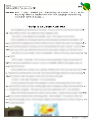 Text-Based Opinion Writing Prompt for Test Prep | 4th Grade by Summer ...