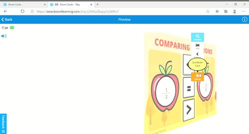 Boom Cards Compare Fractions Fall Thanksgiving by Language Forum