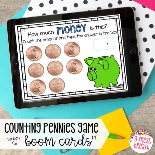 Counting Pennies Game by A Fresh Breath | TPT