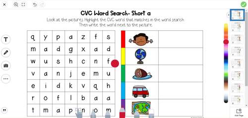 Seesaw CVC Word Search by Created by Chelsea | TPT