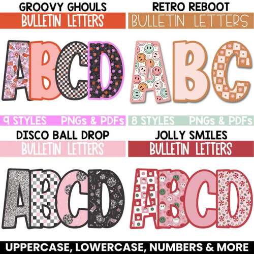 Seasonal Bulletin Letters Bundle, MEGA BUNDLE, Bulletin Board Decor