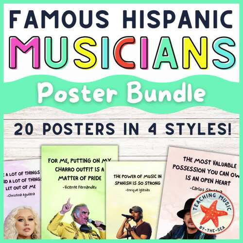 Hispanic Musicians Quote Posters | Hispanic Heritage Month Posters ...