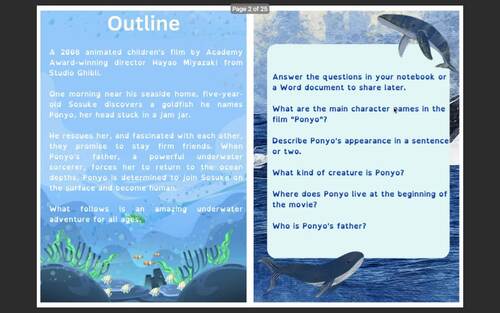 Japanese: Studio Ghibli's Ponyo Anime Activity Workbook VALUE PACKED 24 ...