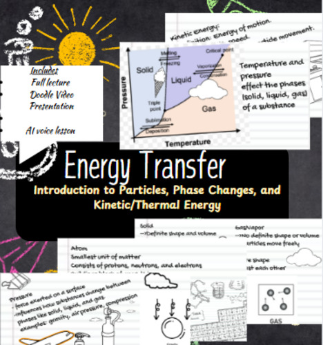 Particles, Phase Changes, and Kinetic/Thermal Energy (Downloadable)