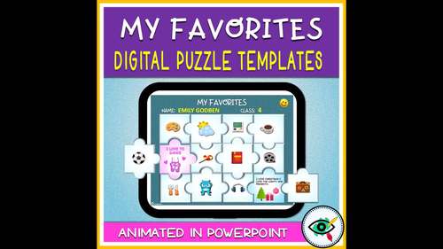 All About Me: Back to School PowerPoint Puzzle Activity by Planerium
