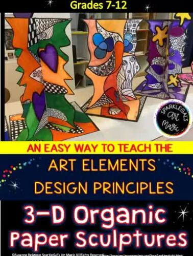 Paper Sculpture 3-D Middle School & High School Art Lesson Plan ...