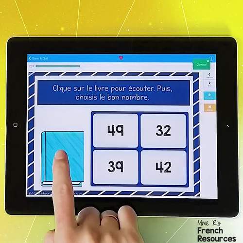 French listening comprehension activities for beginners BOOM CARDS