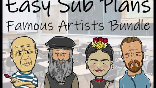 Emergency Sub Plans | Famous Artists Bundle | 5th Grade & 6th Grade