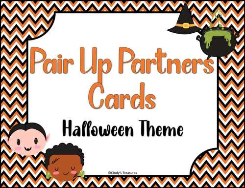 Partner Pairing Cards-Halloween by Cindy's Treasures | TPT