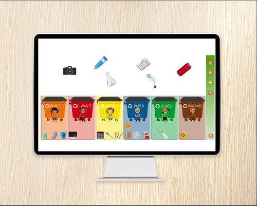 Waste Sorting Computer Game, Earth & Environment Day, Recycling ...