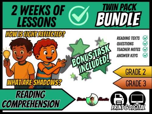 Light & Shadows | Reading Comprehension | Bundle | Grade 2/3 | TPT