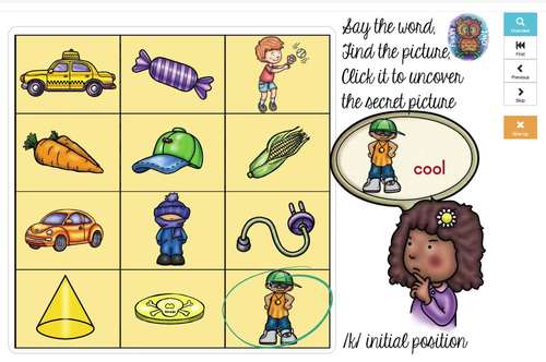 Articulation | Boom Cards Articulation -K- Game | Reveal the Picture Set 1