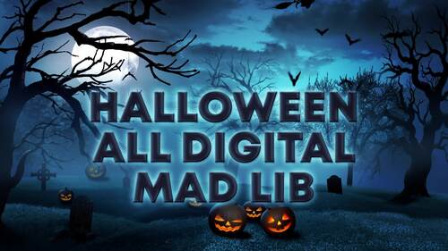 HALLOWEEN DIGITAL MAD LIB PARTS OF SPEECH ACTIVITY by K's Digital Store