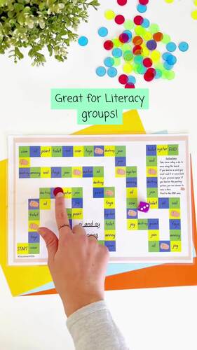 Diphthong vowel digraph teams phonics roll and read game (oi & oy ...