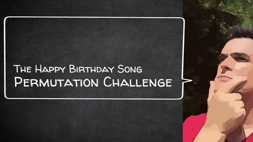 Happy Birthday Permutations Challenge by Dr Marks Studio | TPT