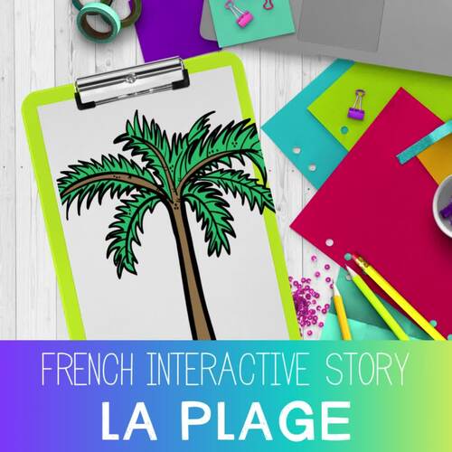 French Beach Story for Beginners Interactive Reading La Plage Print ...