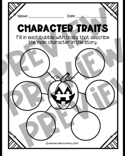 Halloween Reading Comprehension Activity Halloween Pumpkin Graphic ...