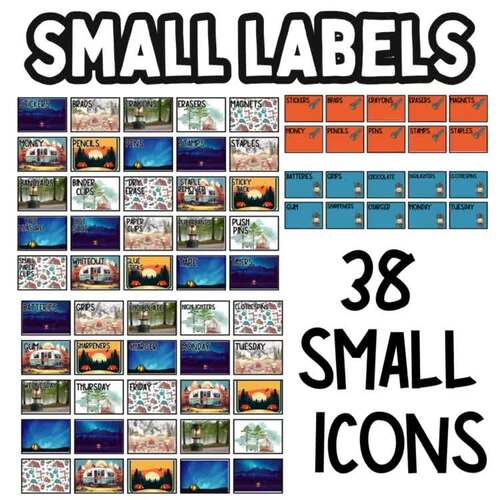 Camping Teacher Toolbox Labels, Editable Templates Included l Camping Class