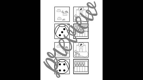 Summer Number Sense Sort and Match 1-6 Math Center Activity | TPT