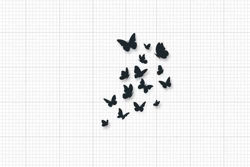 Butterflies Silhouette Vectors SVG - Instant Download by Mostafa Zakariyya